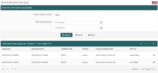 Search Carrier Code Queries Page (U.S. In-Bond Manager) - BorderConnect ...