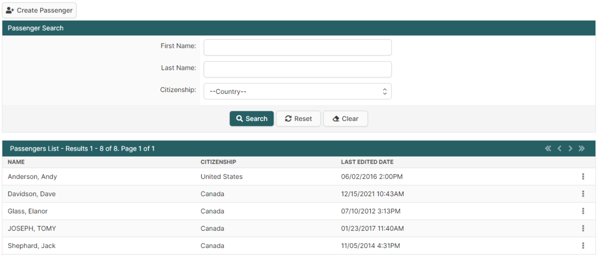 Creating and Maintaining Passenger Profiles (ACE and ACI eManifest ...