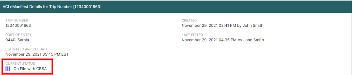 Creating and Submitting a New ACI eManifest (ACI eManifest ...