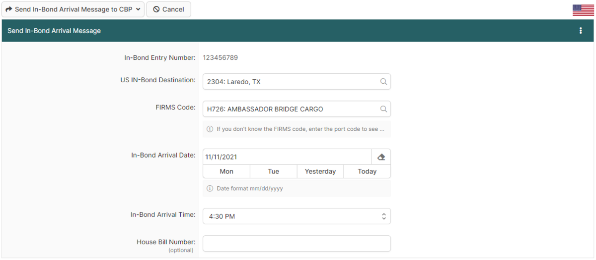 U.S. In-Bond Manager Guide (CBP) | BorderConnect Support Wiki