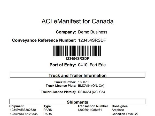 ACI eManifest Software User Guide (CBSA) - BorderConnect Wiki